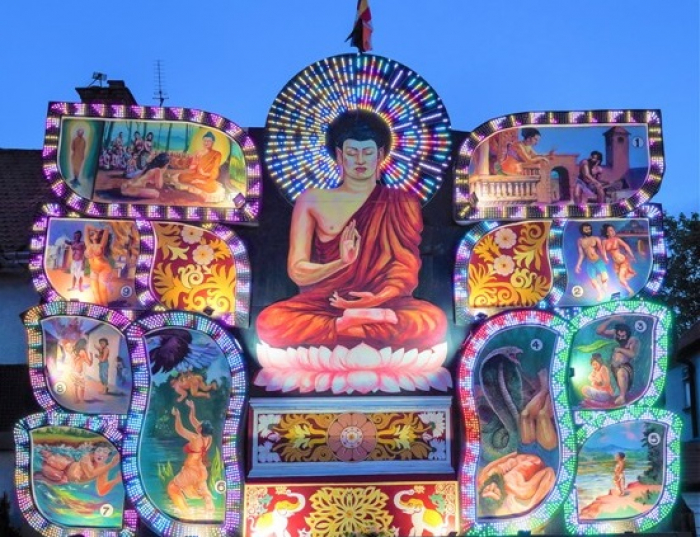 The Largest Poson Pandal in Europe Displayed at the Sri Saddhatissa ...